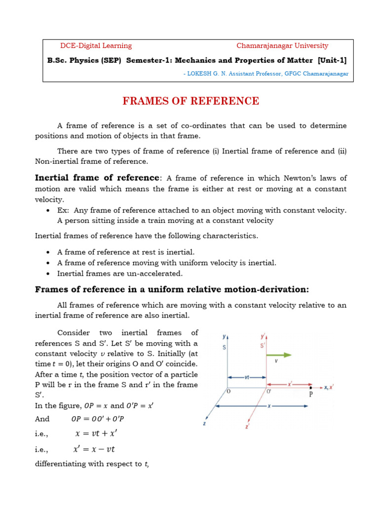 Understanding Frames of Reference in Physics | PDF | Force | Acceleration