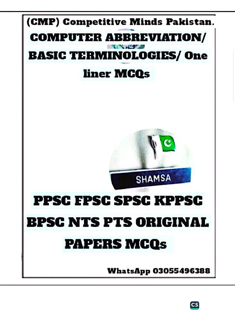 Computer Abbreviation Terminologies Basic Definitions | PDF