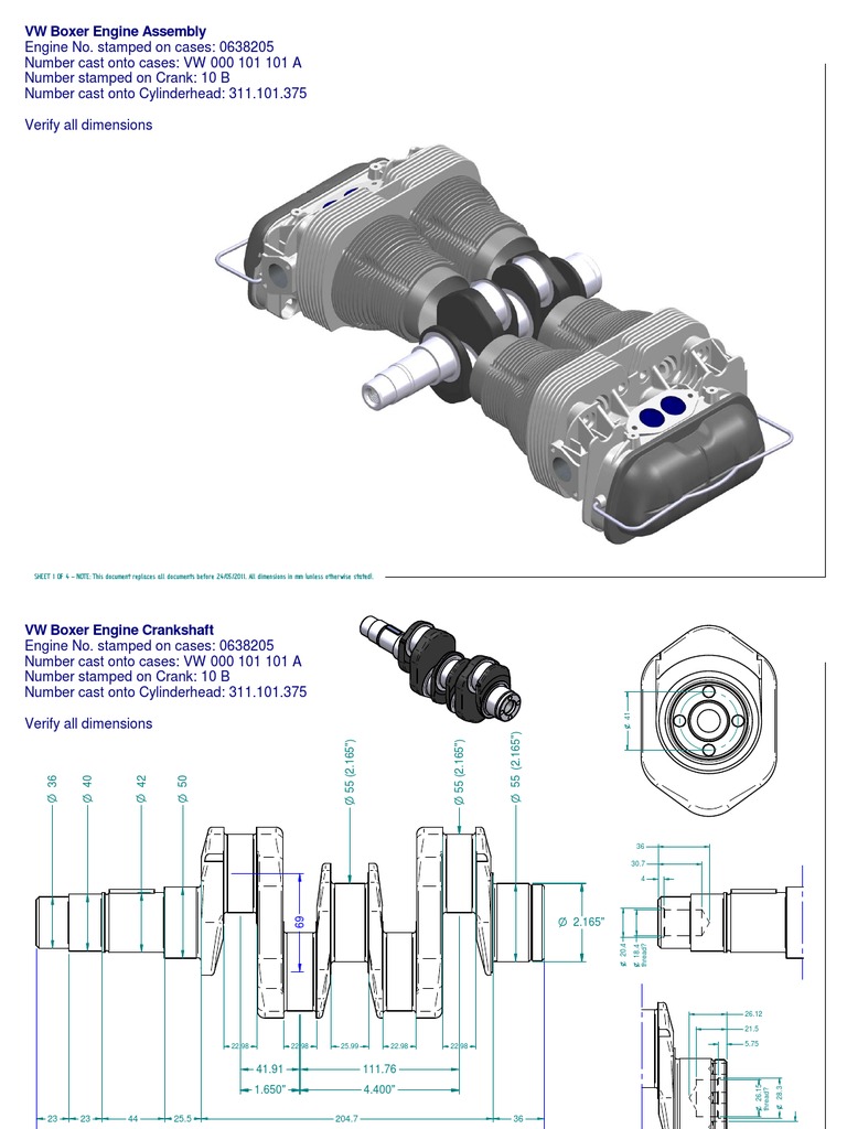 VW Engine Dimensions (2011!05!24) | PDF | Systems Engineering | Vehicle ...