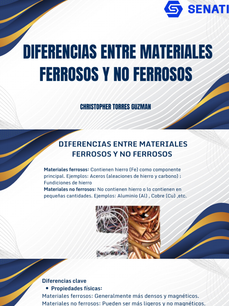Diferencias Entre Materiales Ferrosos y No Ferrosos | PDF