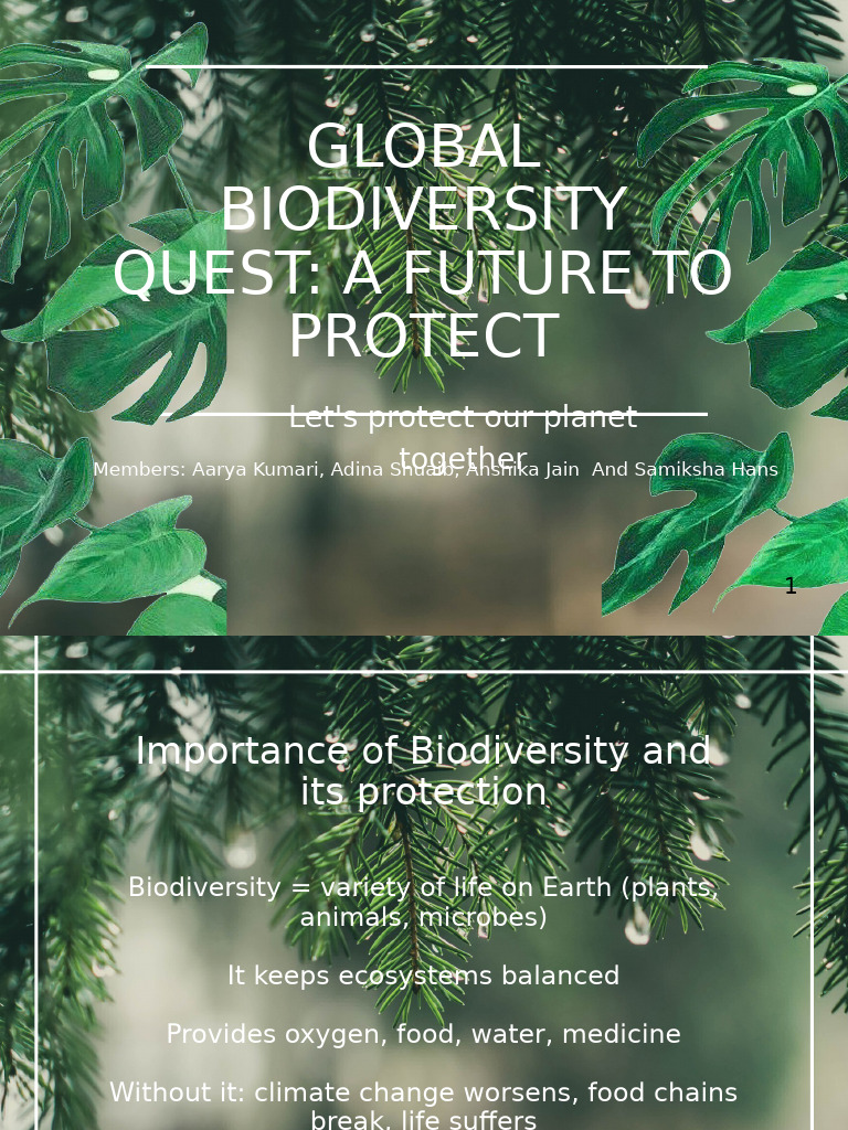 Global Biodiversity Quest Presentation | PDF