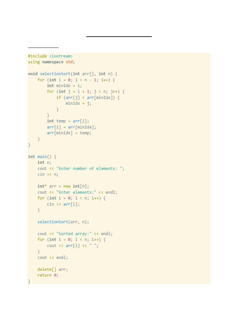 Exp.2 DAA Lab Selection Sort ΠAshu | PDF