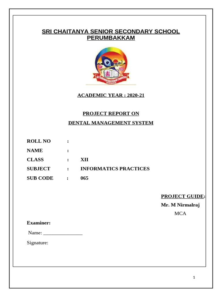 Dental Management System Project Report | PDF | Software Testing | System