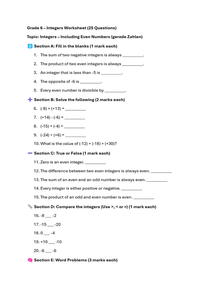 Integers | PDF