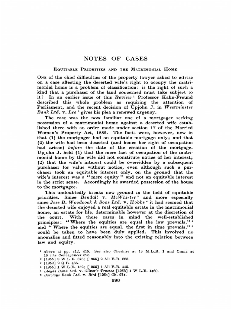Modern Law Review - November 1955 - Gray - NOTES OF CASES | PDF ...