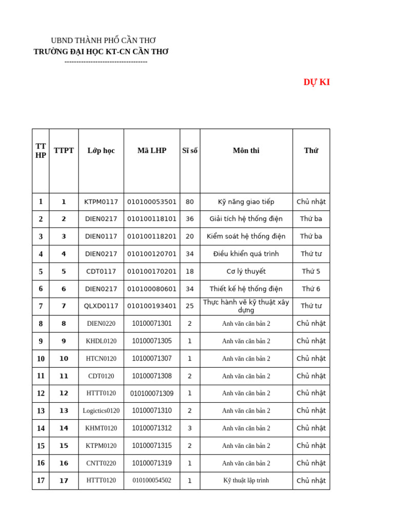 Lich Thi HK Phu, Lan2hkii (2020-2021) | PDF