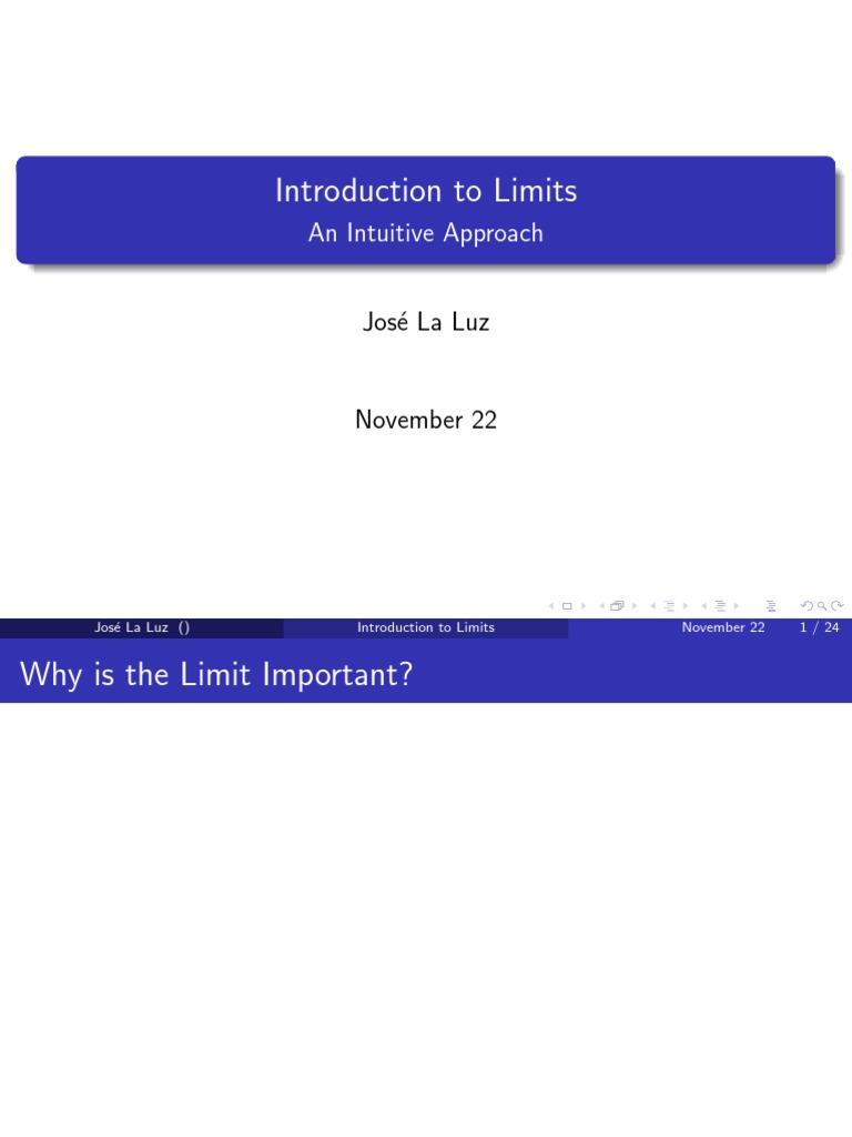 Introduction To Limits (Calculus) | PDF | Calculus | Limit (Mathematics)
