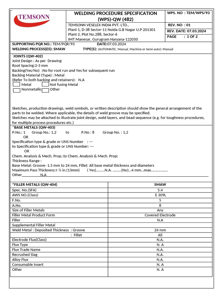 Wps 93 Rev 01 Pdf Secondary Sector Of The Economy Mechanical