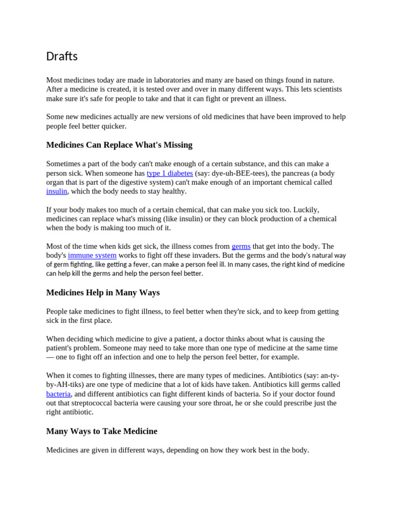 Drafts | PDF | Over The Counter Drug | Prescription Drugs