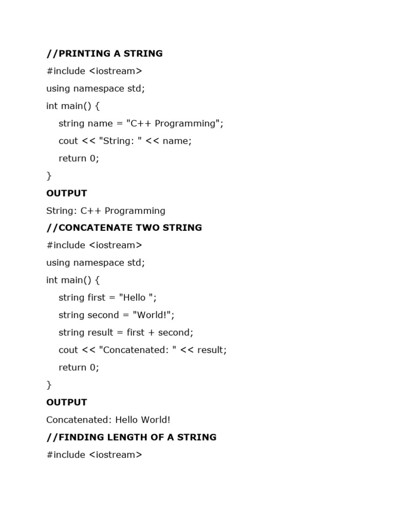 String PRG | PDF