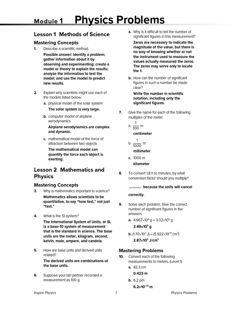 A Physics Toolkit Q&A - Unlocked | PDF | Significant Figures | Density