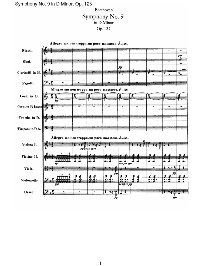 Beethoven-Symphony No.9 in D Minor Op.125 (Arrastrado) | PDF