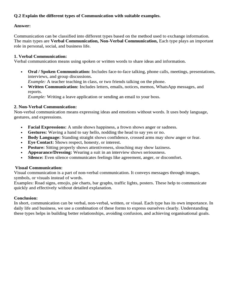Types of Communication Explained | PDF