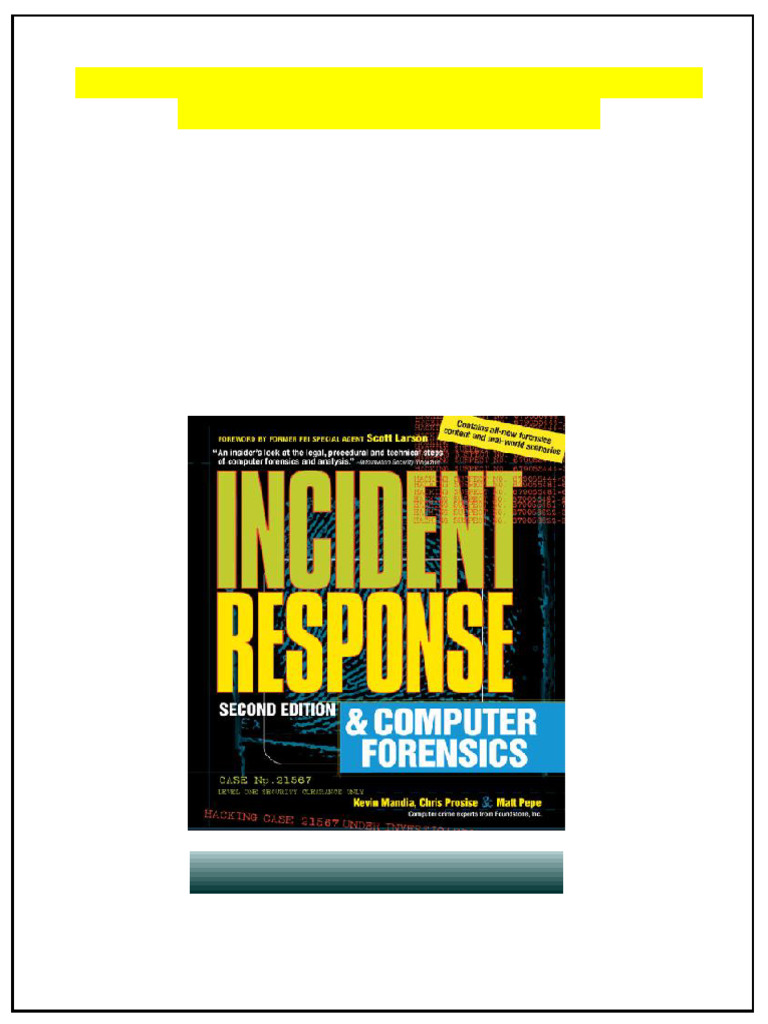 Incident Response Computer Forensics 2nd Edition Edition Chris Prosise newest edition 2025 | PDF ...