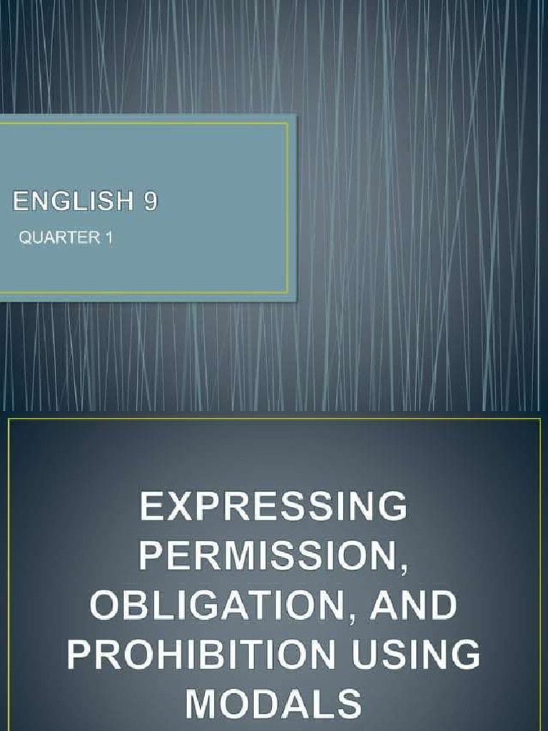 Grade 9-Modals | PDF