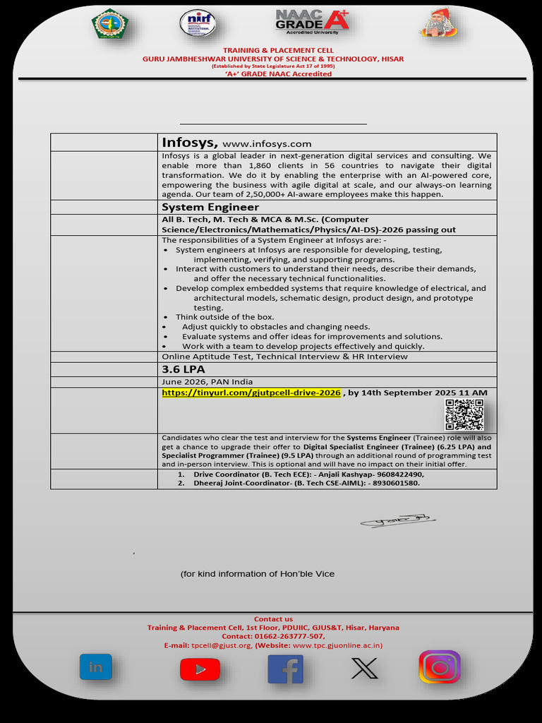 Infosys Notice Sep 2025 | PDF