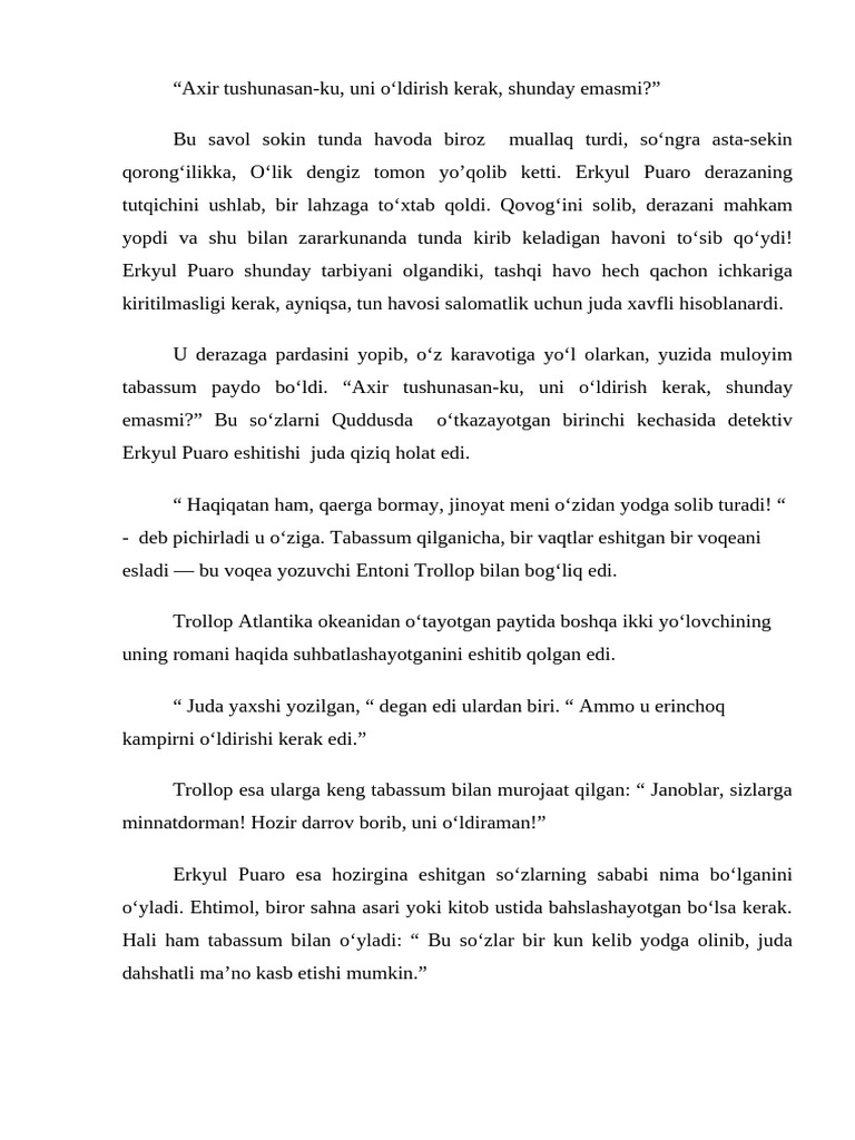 Agata Kristi Tarjima | PDF