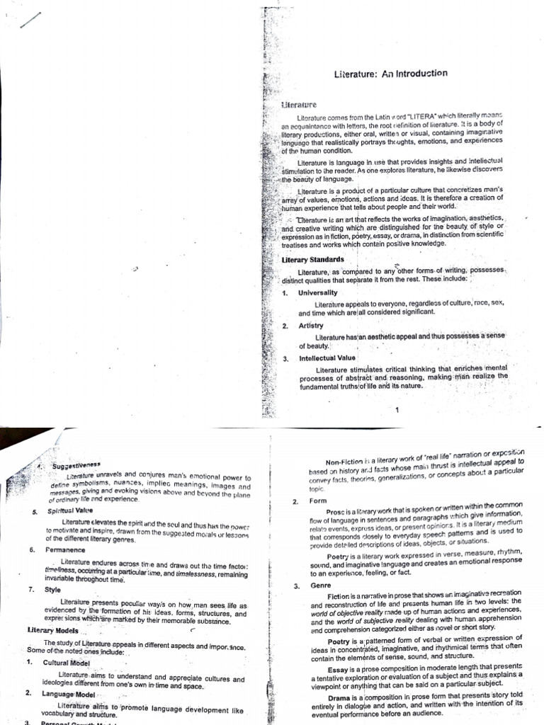 Understanding Literature: Key Concepts | PDF | Poetry | Stress ...