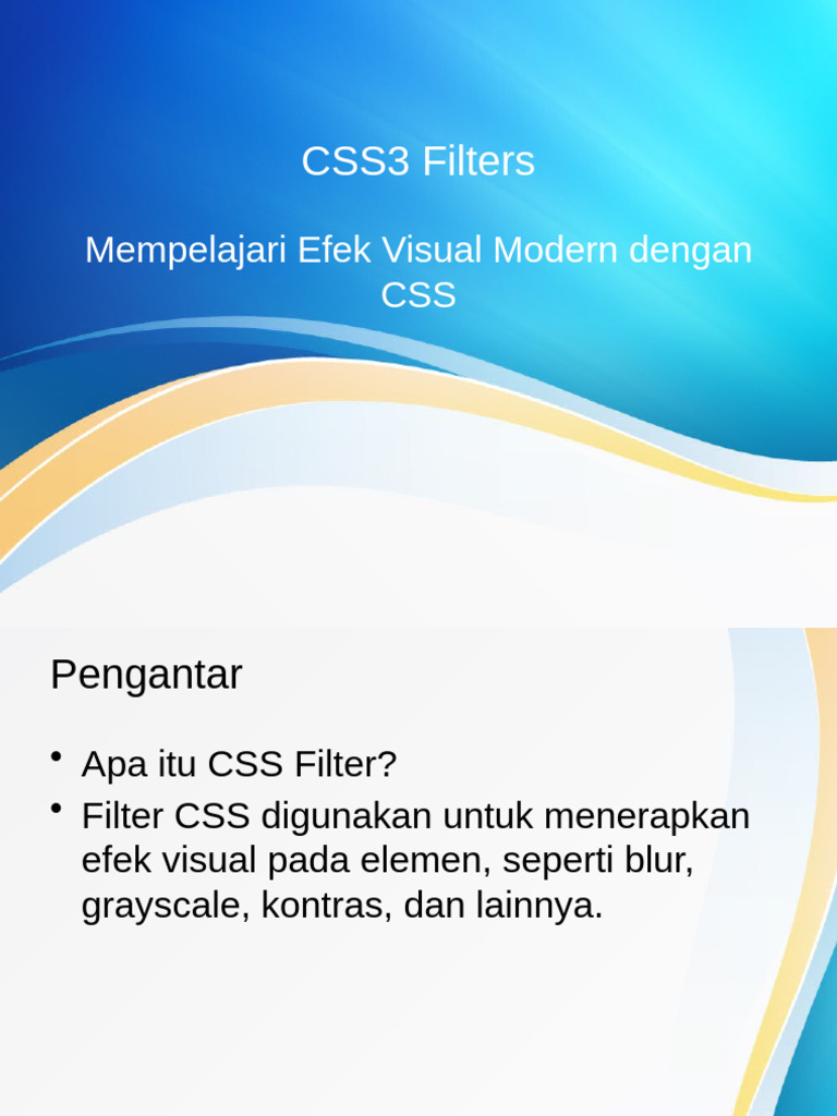 Materi CSS3 Filter | PDF