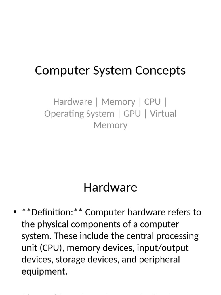 Computer Concepts Presentation | PDF