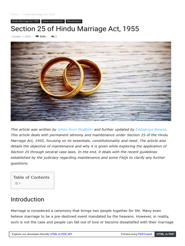 Blog Ipleaders in Section 25 of Hindu Marriage Act 1955 | PDF | Alimony ...