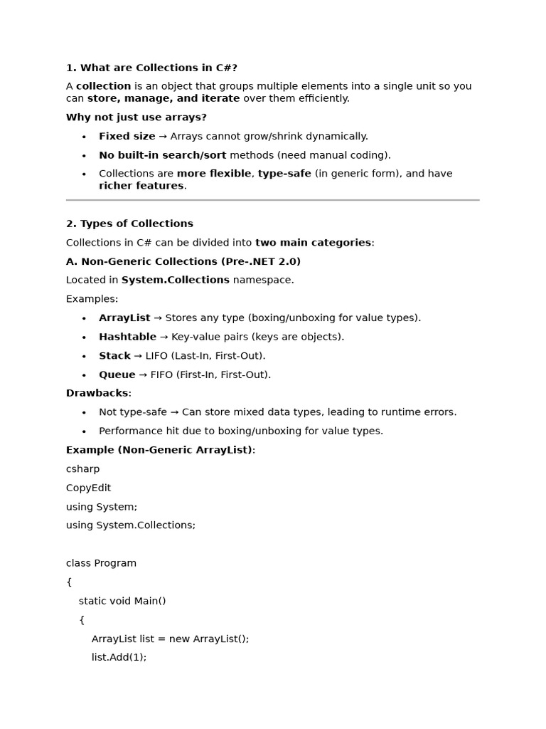 Collection and Generics | PDF | Queue (Abstract Data Type) | C Sharp (Programming Language)