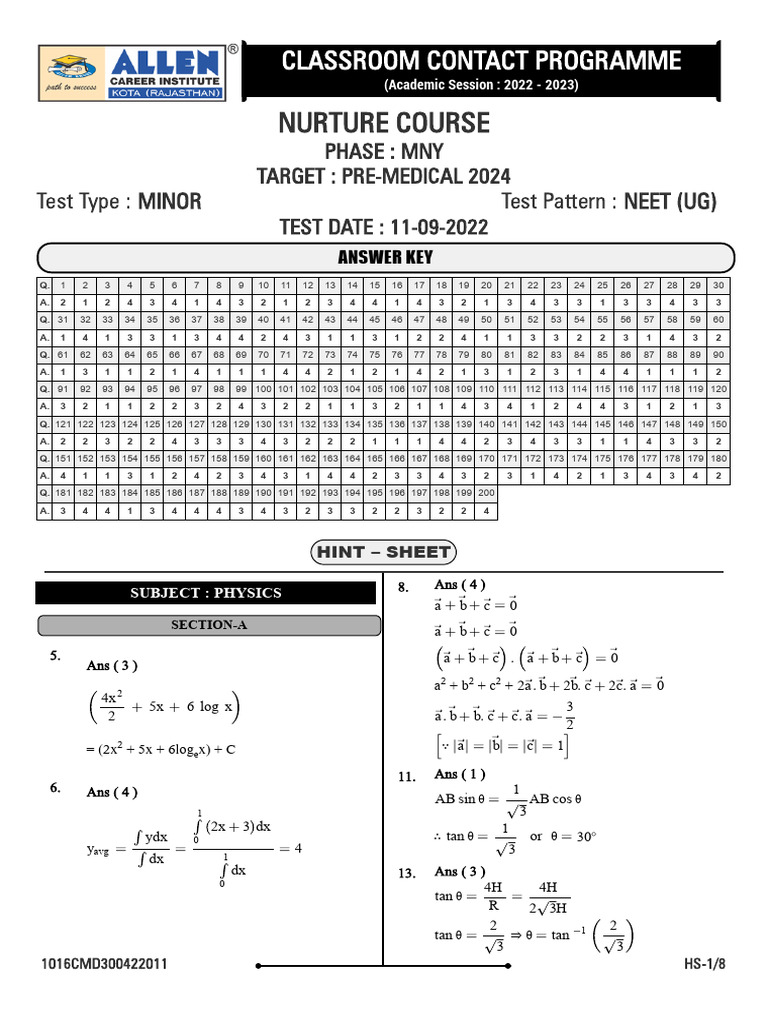Nurture CCP Mny 11 Sept So | PDF | Chemical Equilibrium | Change