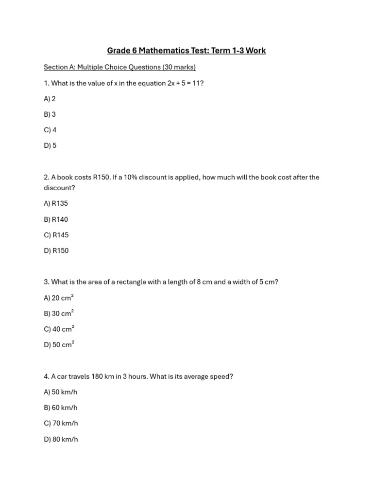 grade_6_math_test 2 | PDF