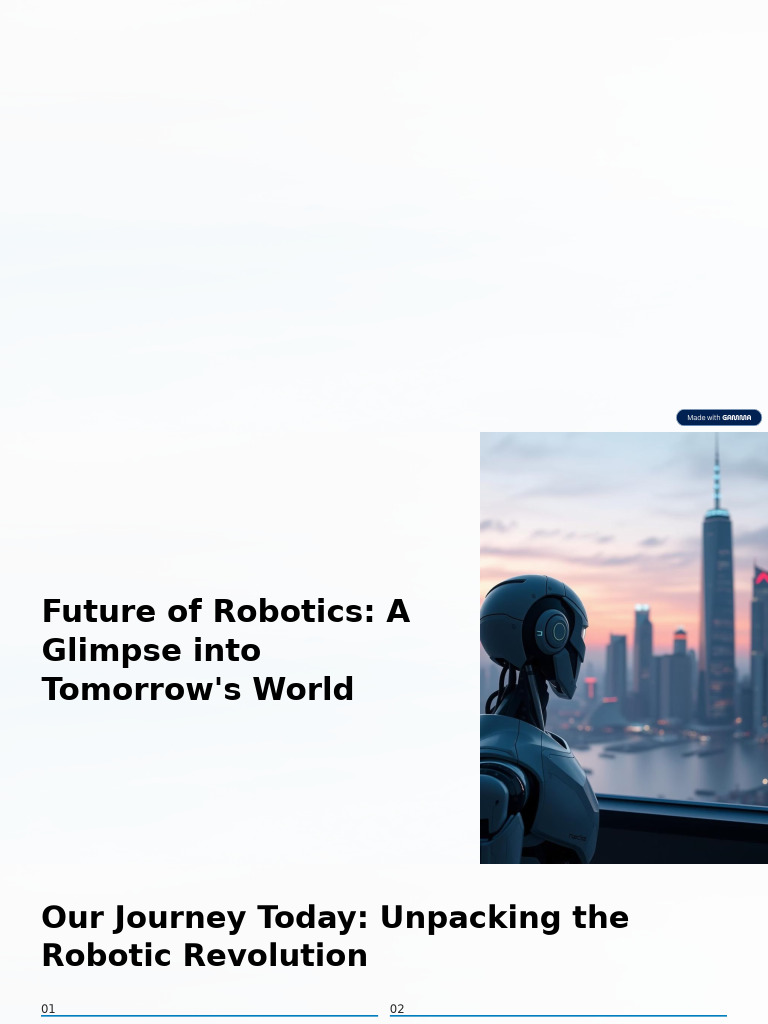 Future of Robotics A Glimpse Into Tomorrows World | PDF | Robotics ...