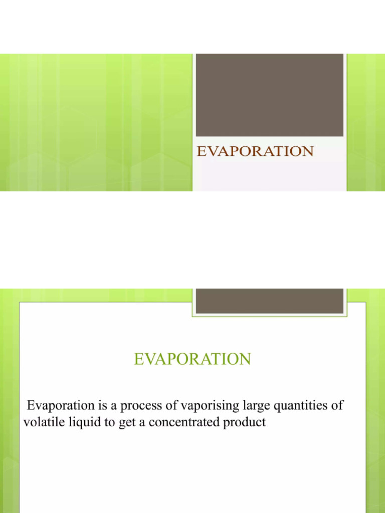 Evaporation | PDF