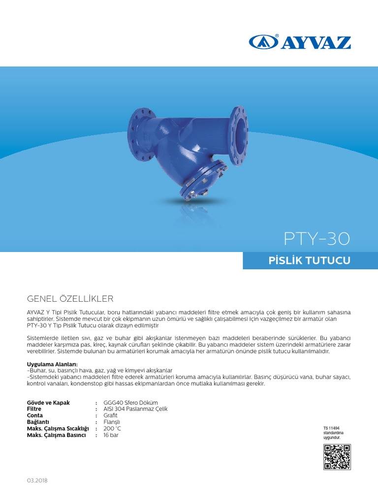 Ayvaz PTY-30 Pislik Tutucu | PDF