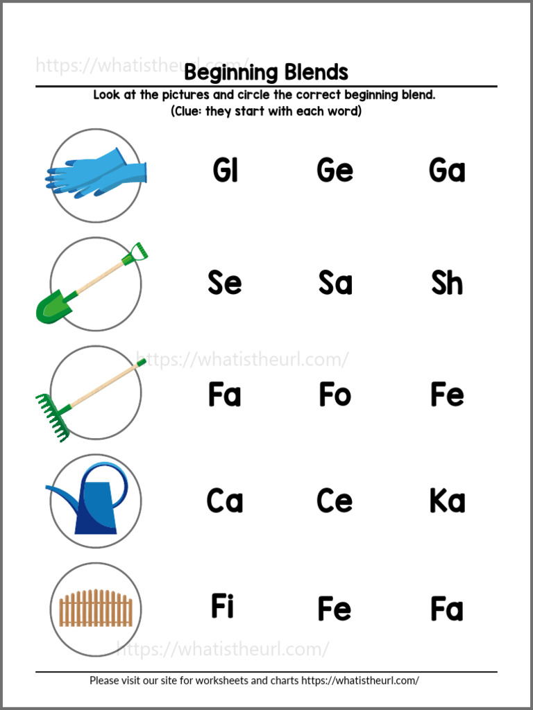 Beginning Blends Worksheets | PDF