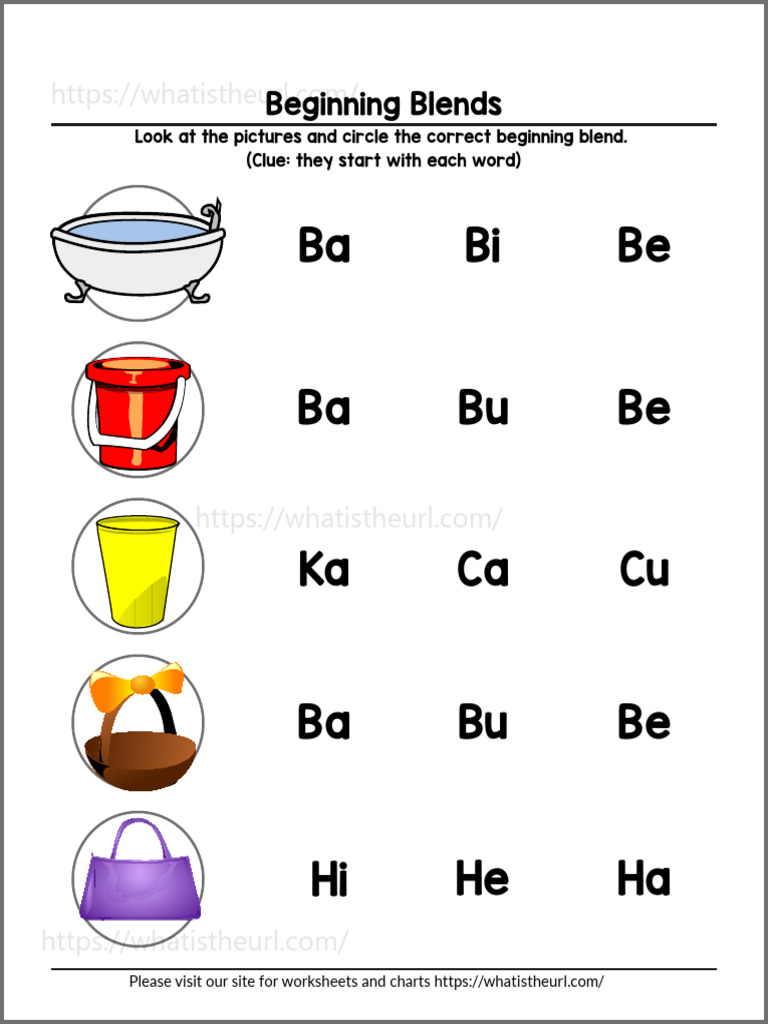 Beginning Blends Worksheets Exercise 5 | PDF
