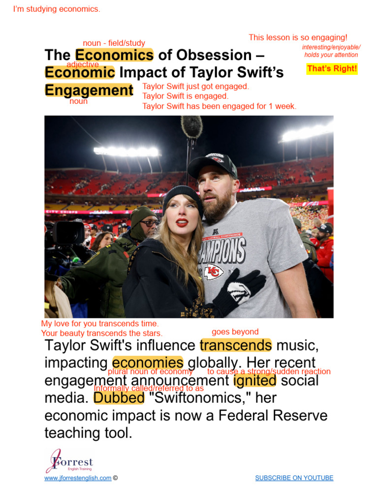 Econimic Impact of Taylor Swift's Engagement | PDF | English Language ...