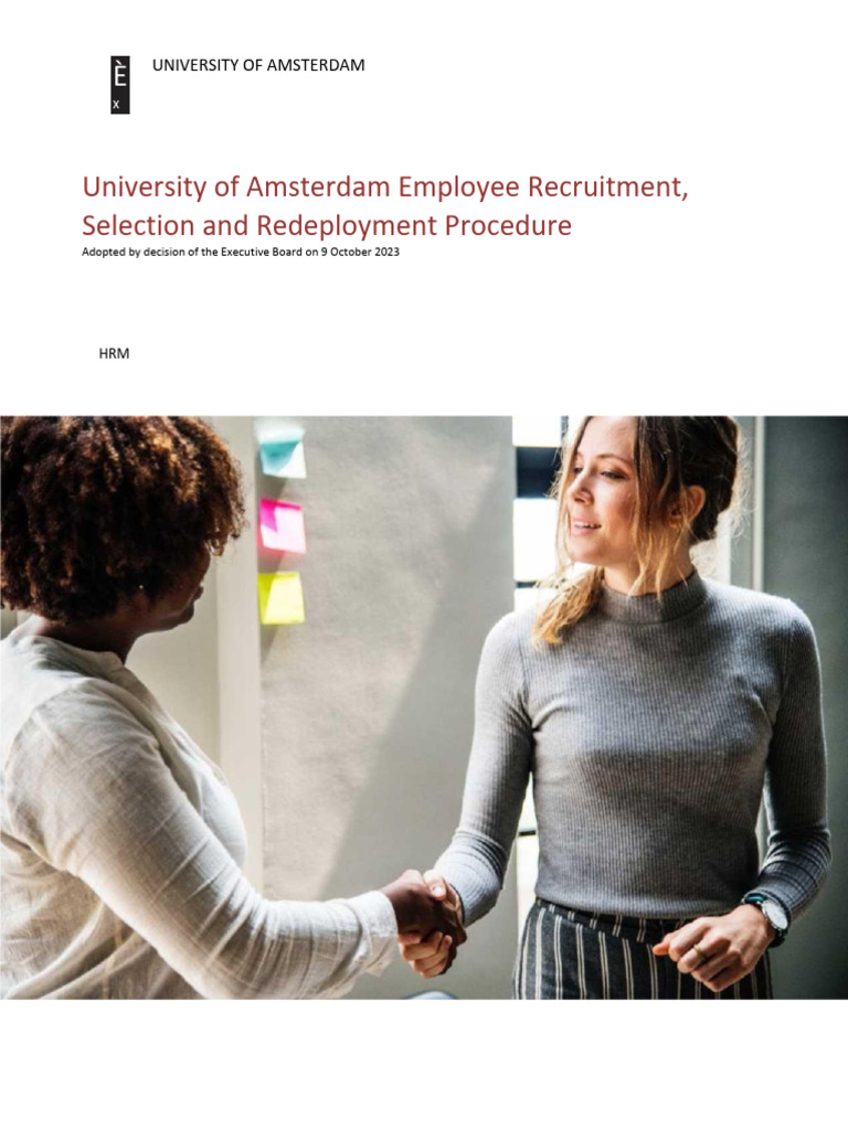 UvA Recruitment and Redeployment Procedure | PDF | Recruitment | Employment
