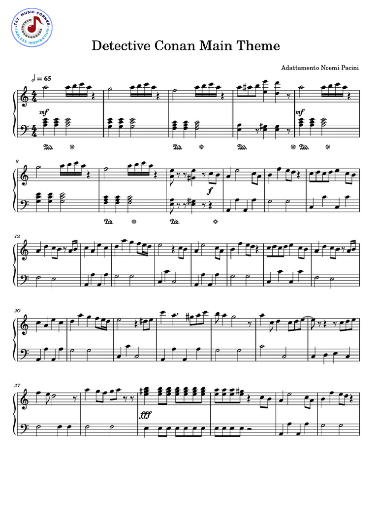 Detective Conan Main Theme (Easy) 2 | PDF