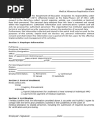 Annex А&B Medical Allowance Form | PDF | Privacy