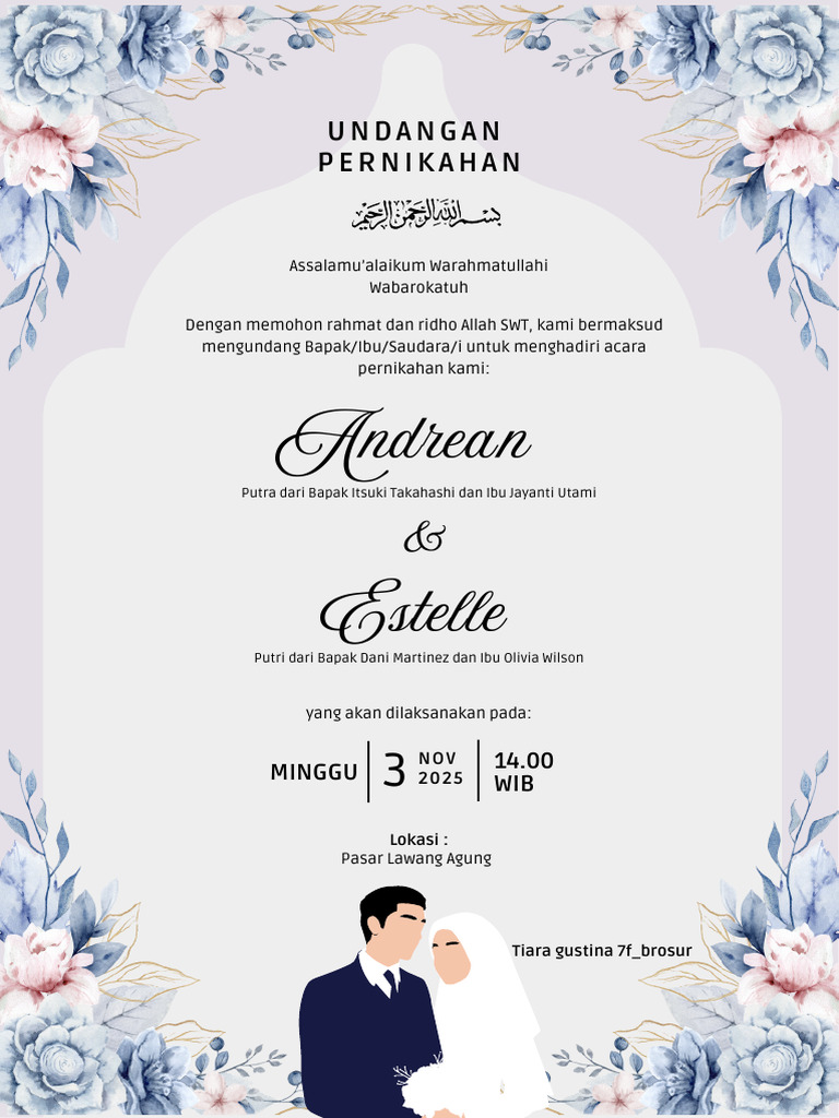 Abu-Abu Modern Elegan Undangan Pernikahan Islami - 20250831 - 204723 ...