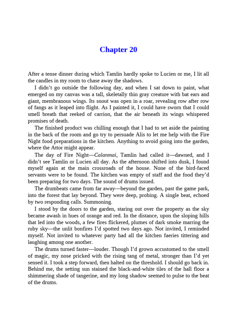 Calanmai: Chapter 20 Summary | PDF