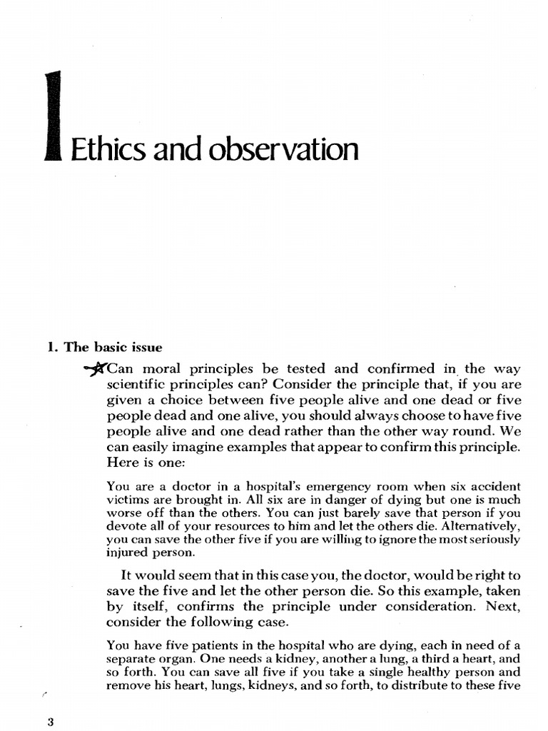 Ethics: Testing Moral Principles Through Observation | PDF | Nihilism ...