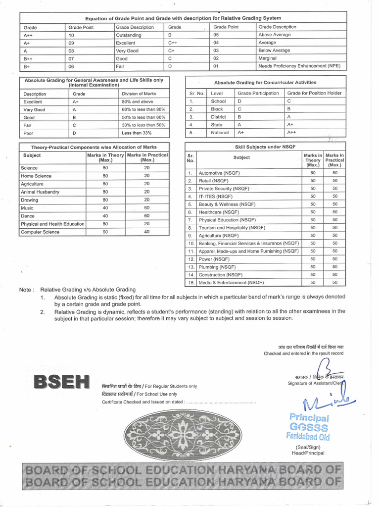 Mark Sheet | PDF