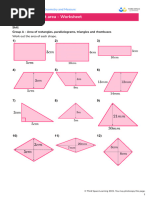 Area of Triangle: 1/2abSin(C) Worksheet | PDF | Area | Triangle