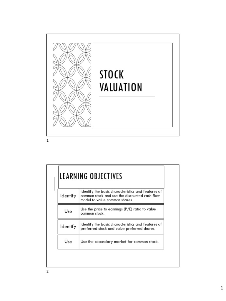 Module 2 - Stock Valuation Lecture Notes PPT 06192025 | PDF | Preferred ...