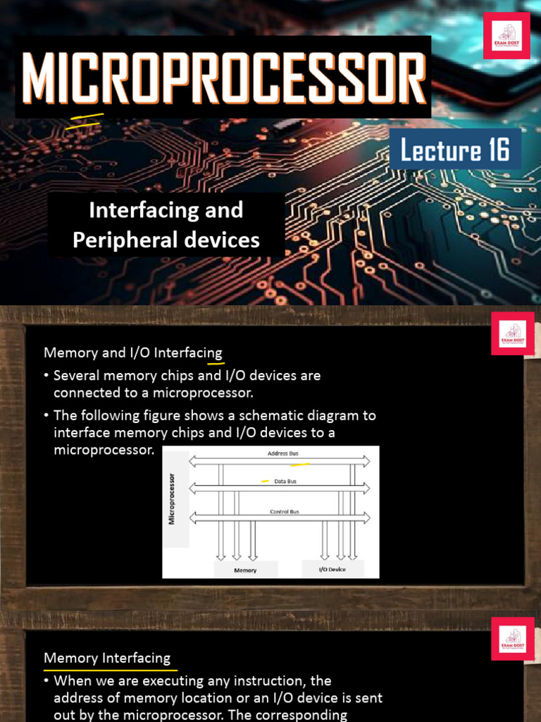 862 Microprocessor And Microcontroller Lecture 16 Interfacing Sem2job