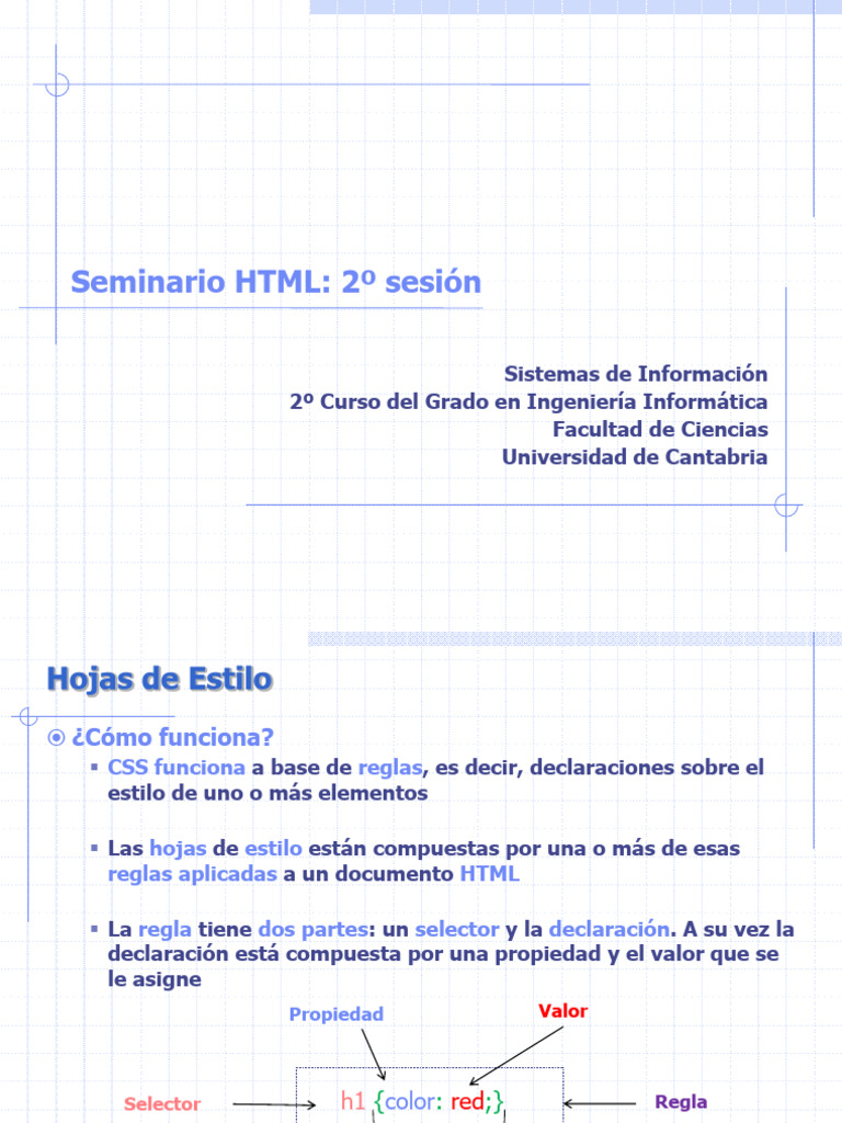Introducción a Hojas de Estilo CSS | PDF | HTML | Desarrollo web