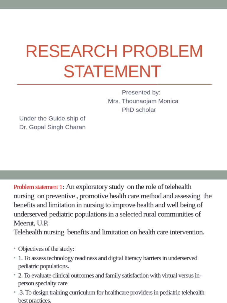 Telehealth and Pediatric Health Studies | PDF | Nursing | Psychological ...