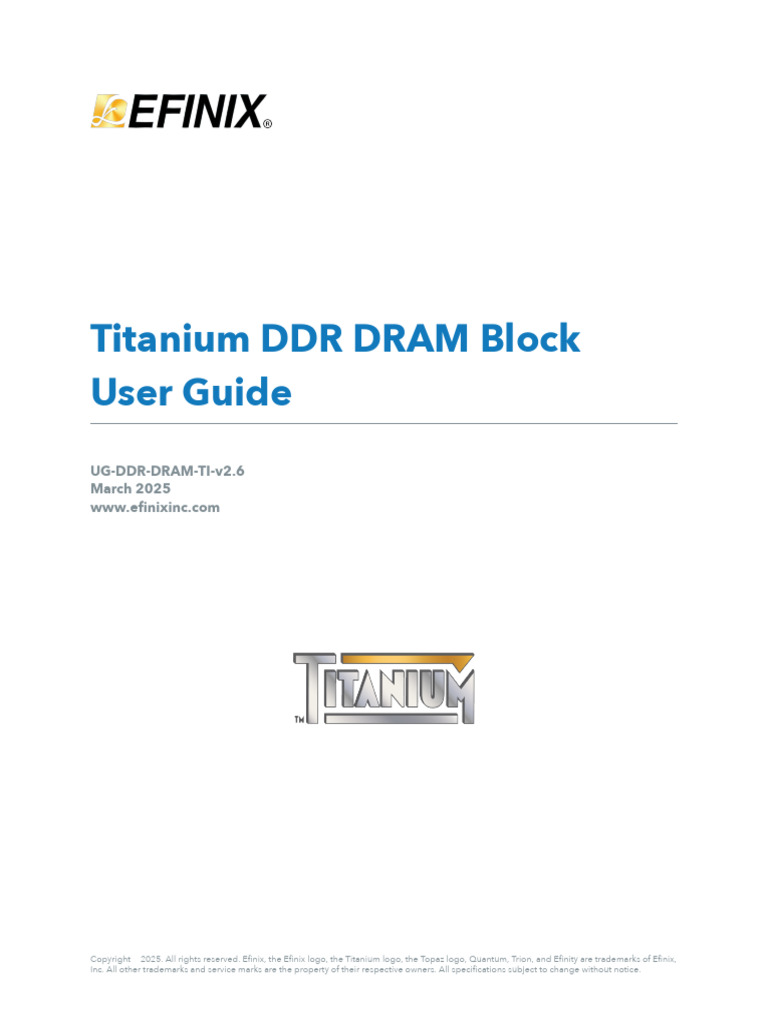 Titanium DDR DRAM Block User Guide | PDF | Dynamic Random Access Memory ...