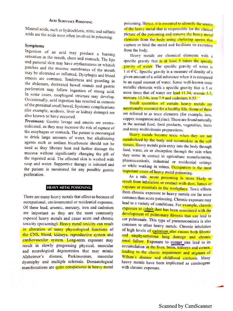 Heavy Metal Poisoning | PDF