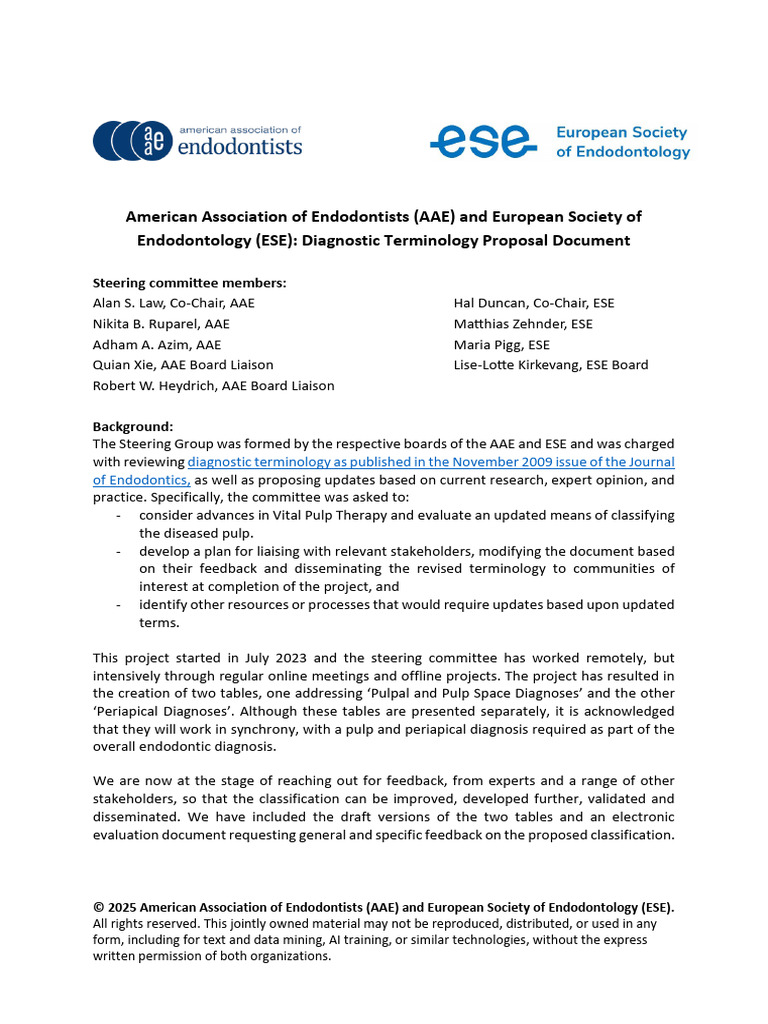 AAE 2025 Diagnostic Terminology Proposal | PDF | Medicine | Medical ...