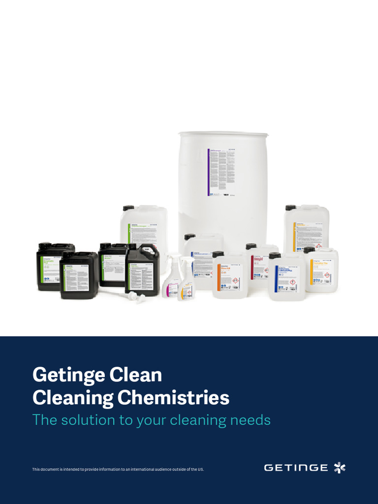 Getinge Clean Detergents Overview | PDF | Detergent | Lubricant